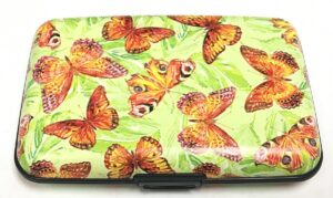 fig design group butterflies butterfly rfid secure theft protection credit card armored wallet