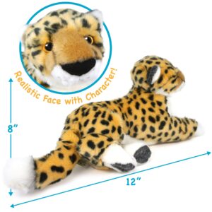 TigerHart Casey The Cheetah - 12 Inch (Tail Measurement not Included) Stuffed Animal Plush