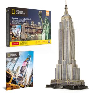 cubicfun national geographic 3d puzzles new york mansion model kits toys for adults and children, building puzzle gifts for kids, with a booklet