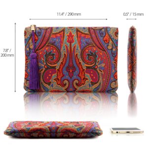 Otto Angelino Designer Women’s Bohemian & Fashion Clutch Purse - Multiple Slots Money, Cards, Smartphone - Ultra Slim