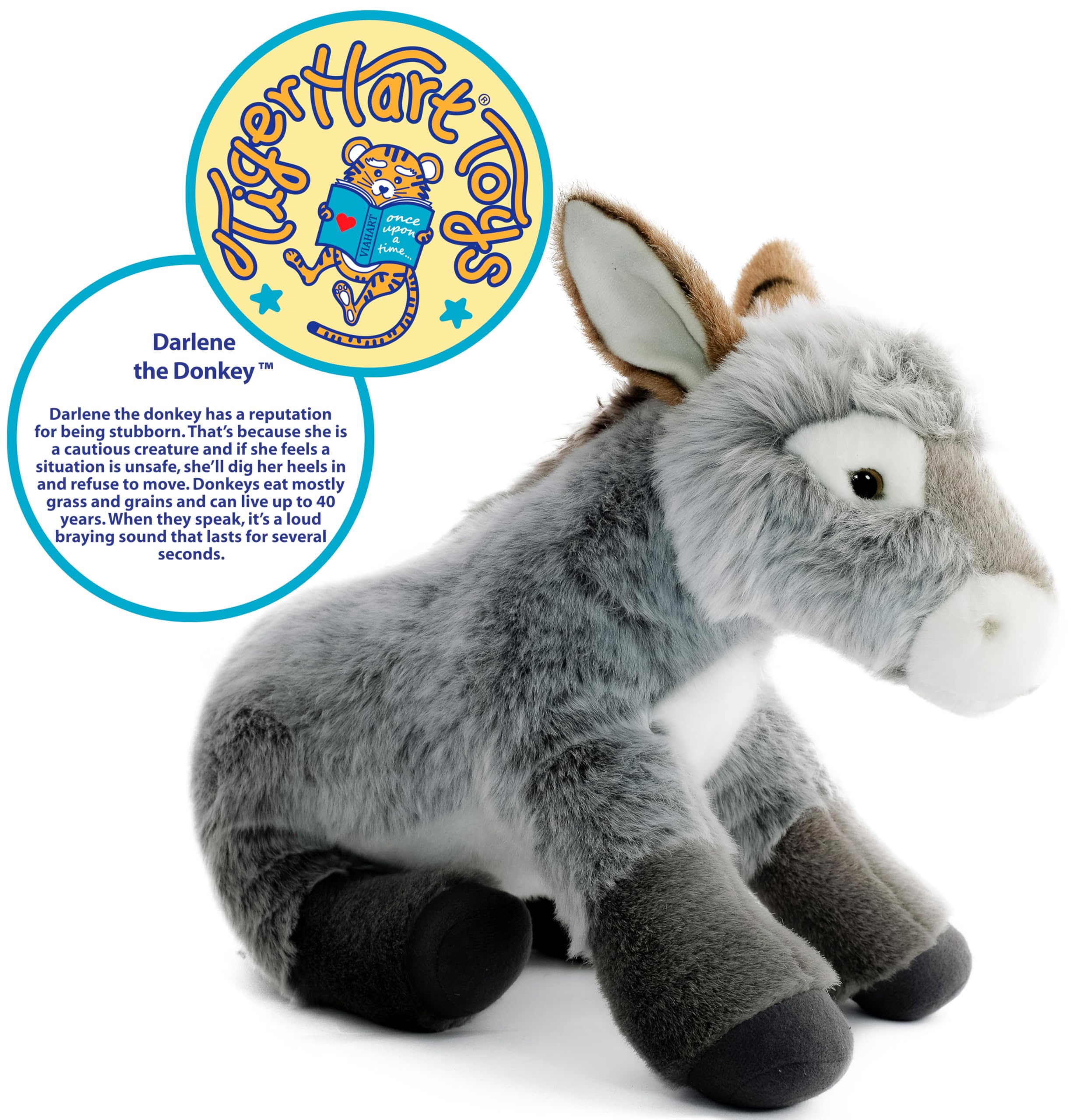 TigerHart Darlene The Donkey - 15 Inch Stuffed Animal Plush