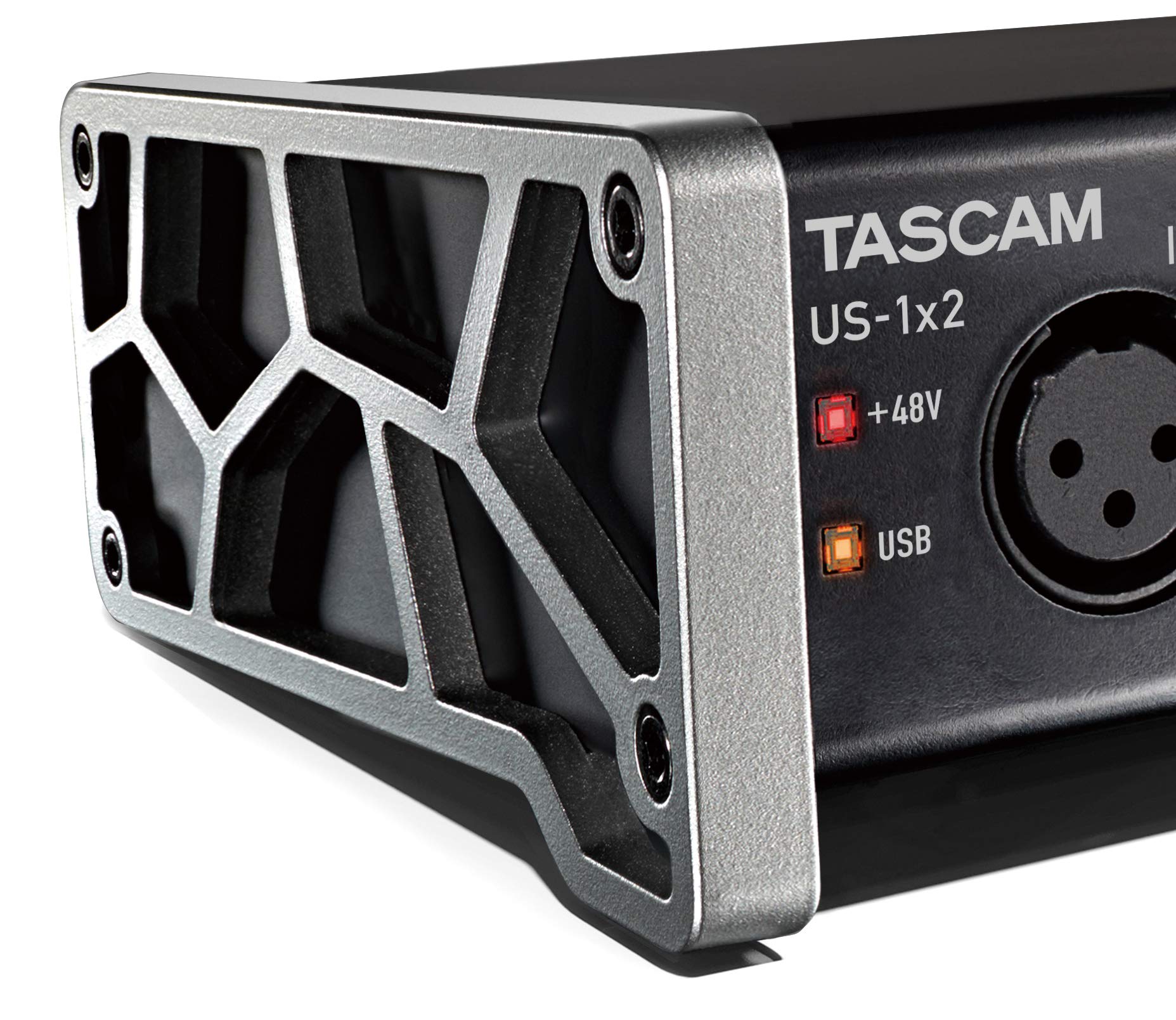 Tascam US-1x2 USB Audio/MIDI Interface with Microphone Preamps and iOS Compatibility