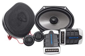 rockville rv68.2c 6x8" component car speakers, 900w, 4 ohm, cea rated, polypropylene woofer, butyl surround, 1.2" pei tweeter, perfect for car audio