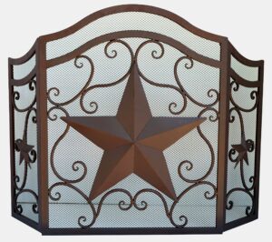 ll home metal heavy star fire screen home decor