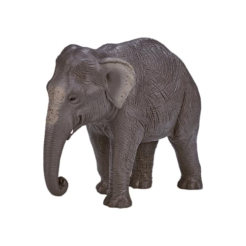 MOJO Asian Elephant Realistic International Wildlife Toy Replica Hand Painted Figurine, Grey (387266)