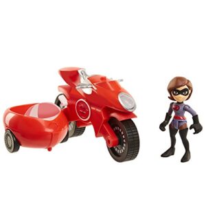 the incredibles 2 elasticycle & elastigirl vehicle playset action figure