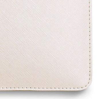 KATIE LOXTON Mrs Medium Vegan Leather Clutch Bridal Perfect Pouch White