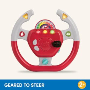 Battat – Interactive Steering Wheel – Portable Car Toy – Kids Games & Songs – Toddler Road Trip – 2 Years + – Geared To Steer