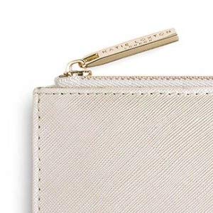 KATIE LOXTON Mrs Medium Vegan Leather Clutch Bridal Perfect Pouch White