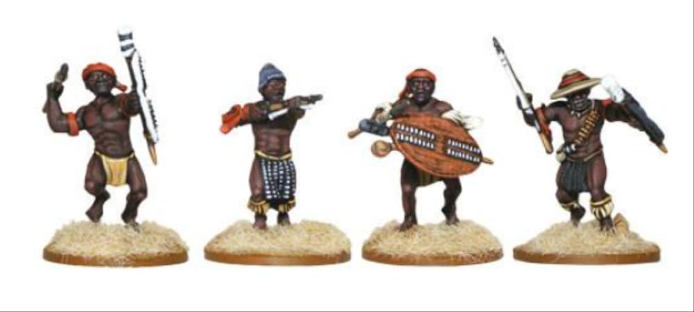 Black Powder Anglo-Zulu War Natal Native Contingent Regiment Military Table Top Wargaming Plastic Model Kit 302014602