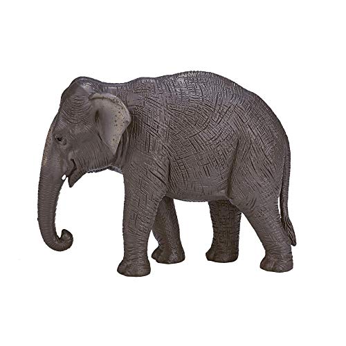 MOJO Asian Elephant Realistic International Wildlife Toy Replica Hand Painted Figurine, Grey (387266)