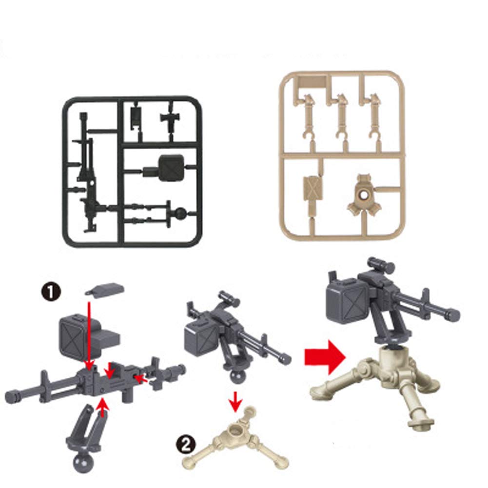 Taken All Custom Military Army Weapons and Accessories Set Compatible Major Brands Modern Assault Pack Military Building Blocks Toy for Boys Age 6+ Gifts