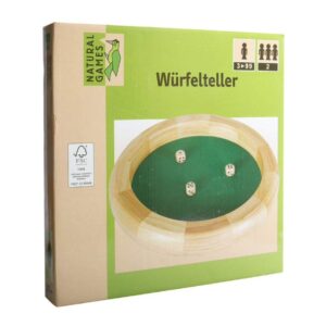 VEDES Gro脽handel GmbH - Ware Natural Games Dice Plate Diameter 30聽cm