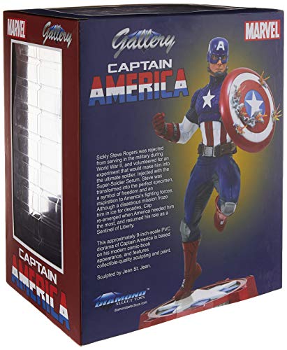 DIAMOND SELECT TOYS Marvel Gallery: Marvel Now! Captain America PVC Vinyl Figure 9 inches