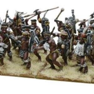 Warlord Black Powder Anglo-Zulu War Unmarried Zulu Impi Tabletop Miniatures - Plastic Paintable Miniature 1700-1900 Soldiers Set, Unpainted Table Top 28mm Military Minifigures for Adults - Figurines