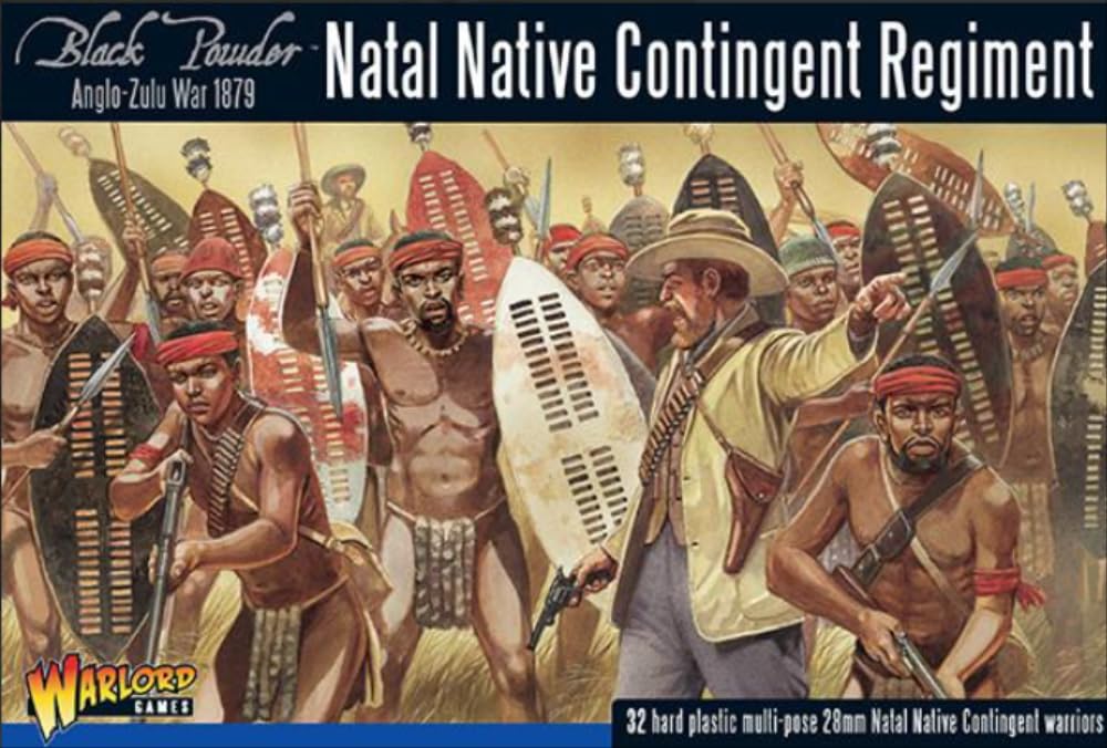 Black Powder Anglo-Zulu War Natal Native Contingent Regiment Military Table Top Wargaming Plastic Model Kit 302014602