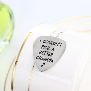 I Couldn’t Pick A Better Grandpa Musical Guitar Pick Jewelry Gift for Grandpa