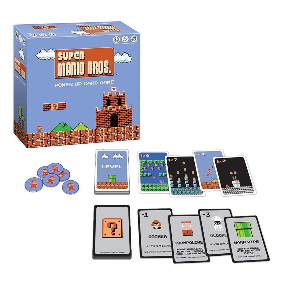 Super Mario Bros Power Up Card Game | Super Mario Brothers Video Game Nintendo NES Artwork | Fast paced Card Games | Easy to Learn and Quick to Play