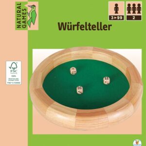 VEDES Gro脽handel GmbH - Ware Natural Games Dice Plate Diameter 30聽cm