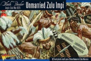 warlord black powder anglo-zulu war unmarried zulu impi tabletop miniatures - plastic paintable miniature 1700-1900 soldiers set, unpainted table top 28mm military minifigures for adults - figurines