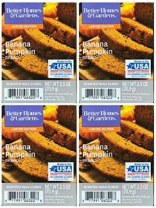 better homes and gardens banana pumpkin bread scented wax cubes - 4-pack