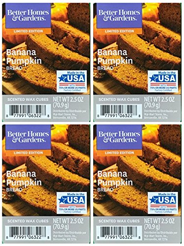 Better Homes and Gardens Banana Pumpkin Bread Scented Wax Cubes - 4-Pack