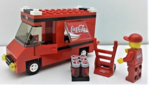 lego city vehicle coca cola set. / truck case minifigure hand truck