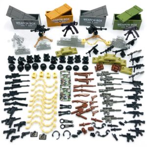 taken all custom military army weapons and accessories set compatible major brands modern assault pack military building blocks toy for boys age 6+ gifts