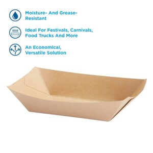 Dixie 0.5lb Poly-Coated Paper Food Tray by GP PRO (Georgia-Pacific); ES50U; Brown; 0.5lb; 1000 Count (250 Trays Per Pack; 4 Packs Per Case)