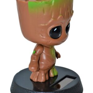 GROOT Solar Powered PVC Bobblehead Car Home Office Ultra Detail Doll