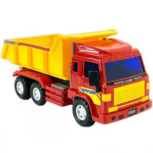 Big Daddy Trucks- Medium Sized Big rig Friction Powered Dump Truck with Large Space in The Back Colors May Vary