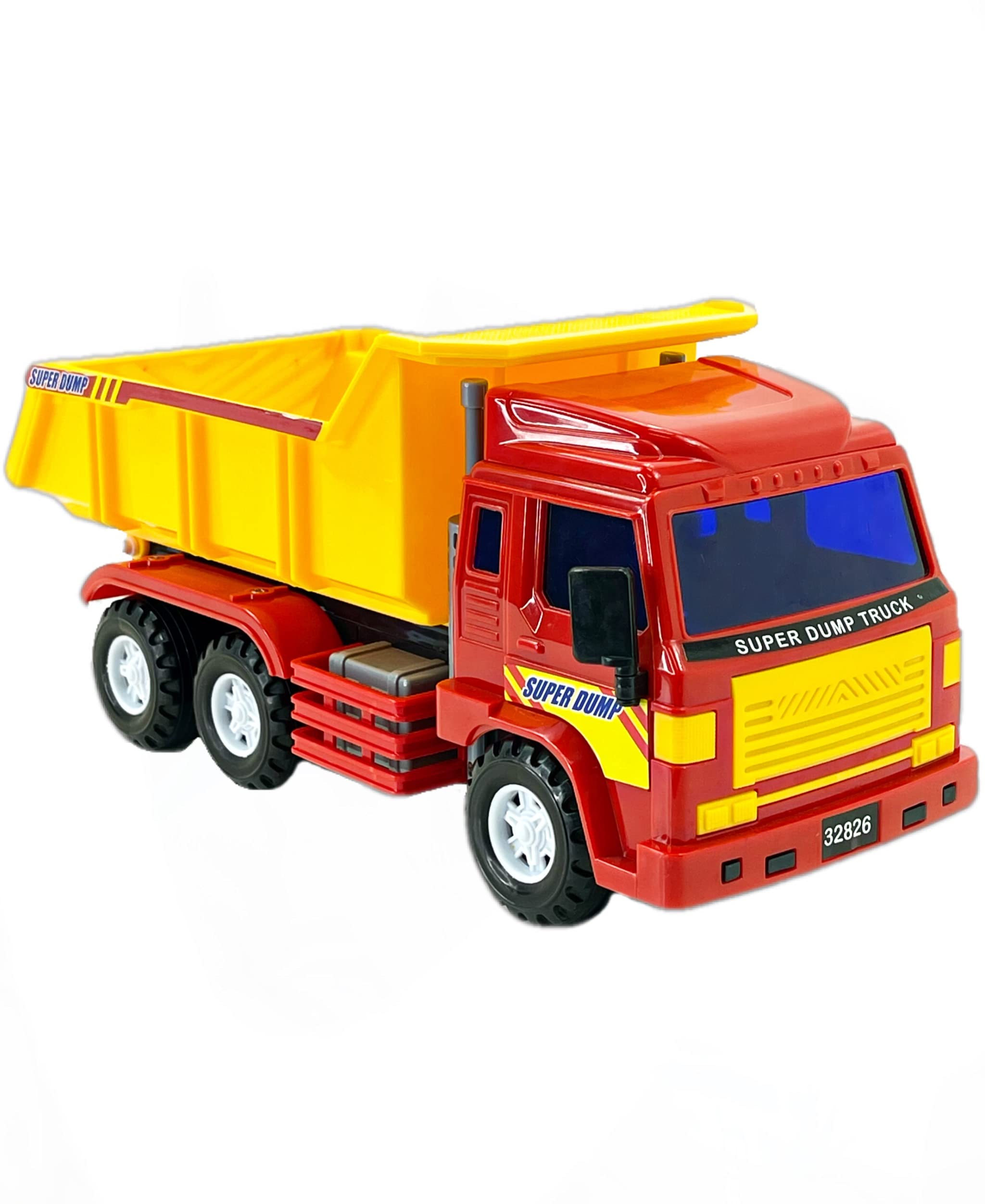 Big Daddy Trucks- Medium Sized Big rig Friction Powered Dump Truck with Large Space in The Back Colors May Vary