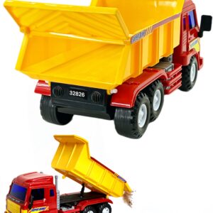 Big Daddy Trucks- Medium Sized Big rig Friction Powered Dump Truck with Large Space in The Back Colors May Vary