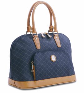 new rioni navy signature dome handle lauren handbag sta20001