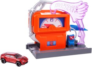 hot wheels city downtown super fuel stop play set, multicolor