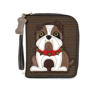 chala charming deluxe wallet with credit cards slots, wristlet, wallet for dog lovers (pitbull bulldog)