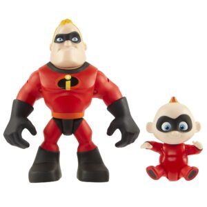 the incredibles 2 mr. incredible & jack-jack junior supers action figure 2-pack, approximately 3" tall