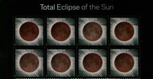 2017 solar eclipse top block of 8 us postage stamps