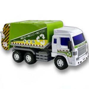 Big Daddy Medium Duty Friction Powered Garbage Truck (Dustbin Lorry) with Easy Collect Spin Flaps & Dump Lever When Full