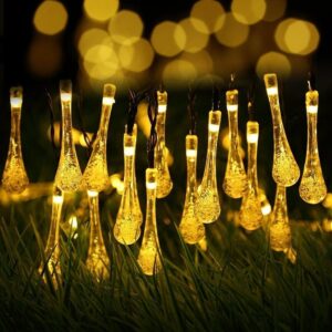 solar powered string lights mayoya 30 led 20 ft outdoor solar string lights waterproof decorative lightings for home patio garden lawn yard party wedding (warm white)