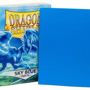 Arcane Tinmen ApS AT-11219 Sleeves Sky Blue (60)' Dragon Shield Matte Himmelblau Card Game, One Size