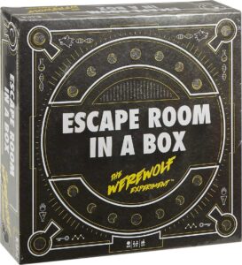 mattel games escape room in a box game the werewolf experiment, mystery with physical puzzles, paper puzzles & real locks (amazon exclusive)