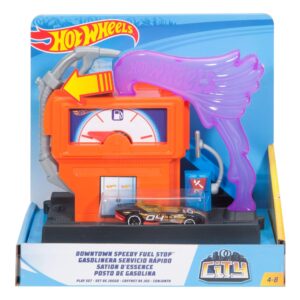 Hot Wheels City Downtown Super Fuel Stop Play Set, Multicolor