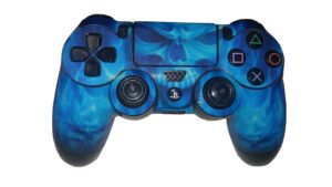 niche finds branded blue flame skull fire skull compatible with ps4™ compatible with playstation™ 4 skin compatible with dualshock™ skin decal for single controller