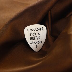 I Couldn’t Pick A Better Grandpa Musical Guitar Pick Jewelry Gift for Grandpa