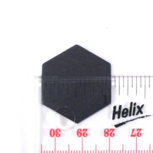 Value Pack of 48 - Blank Black 1" Hexagon Hex Board Game Chits Tiles Counters Markers DIY D&D