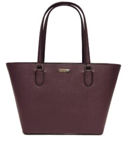 kate spade laurel way small dally leather tote bag mahogany wine