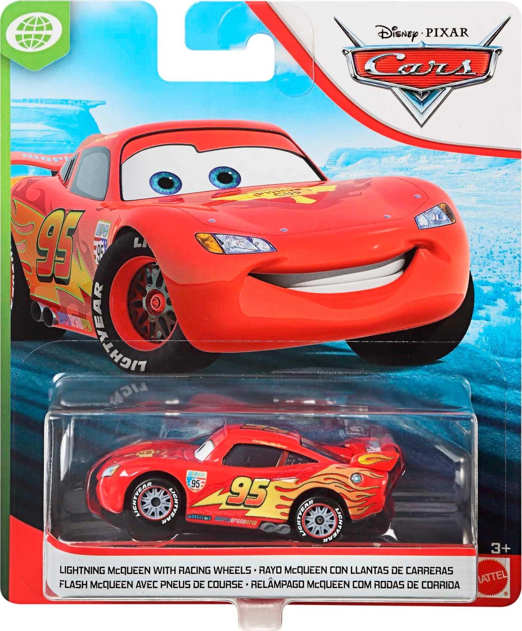 Disney Pixar Cars Lightning McQueen with Racing Wheels