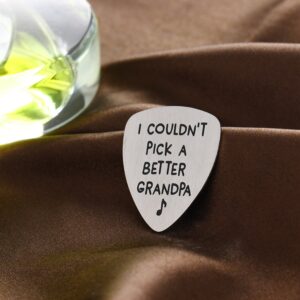 I Couldn’t Pick A Better Grandpa Musical Guitar Pick Jewelry Gift for Grandpa