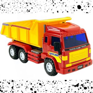 Big Daddy Trucks- Medium Sized Big rig Friction Powered Dump Truck with Large Space in The Back Colors May Vary